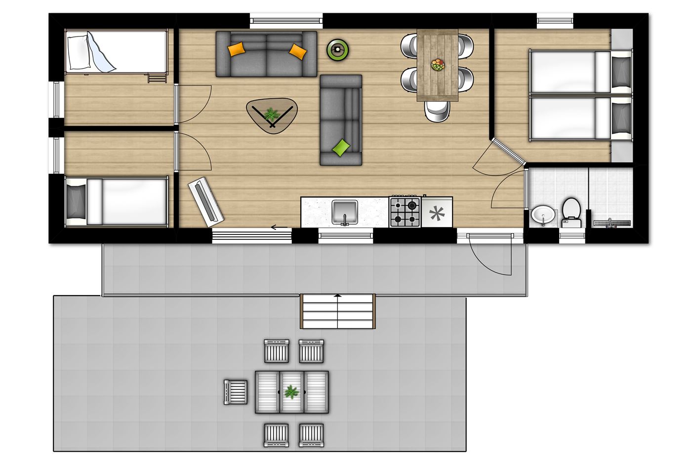 HU5 Chalet hu5 on Roompot Vakantiepark Hunzedal